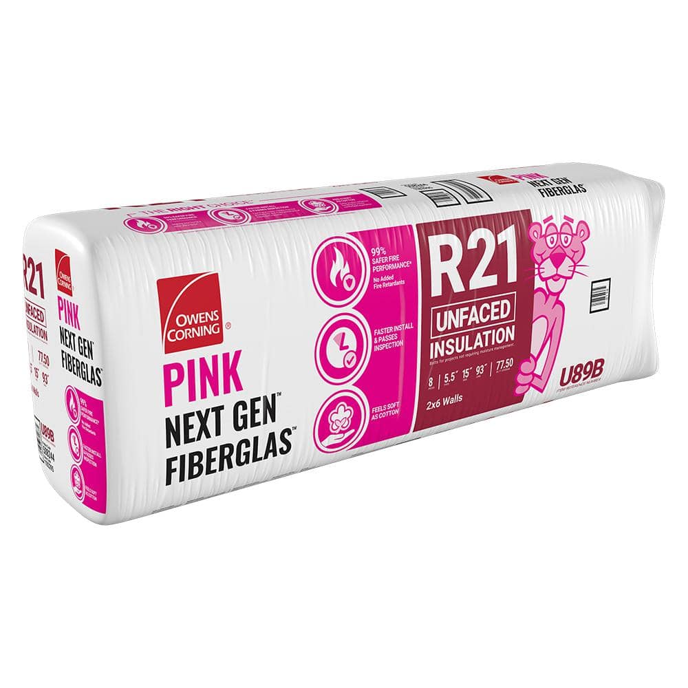 Owens Corning R21 Unfaced Fiberglass Insulation 77.5 Sq. ft (15 in x 9 ...